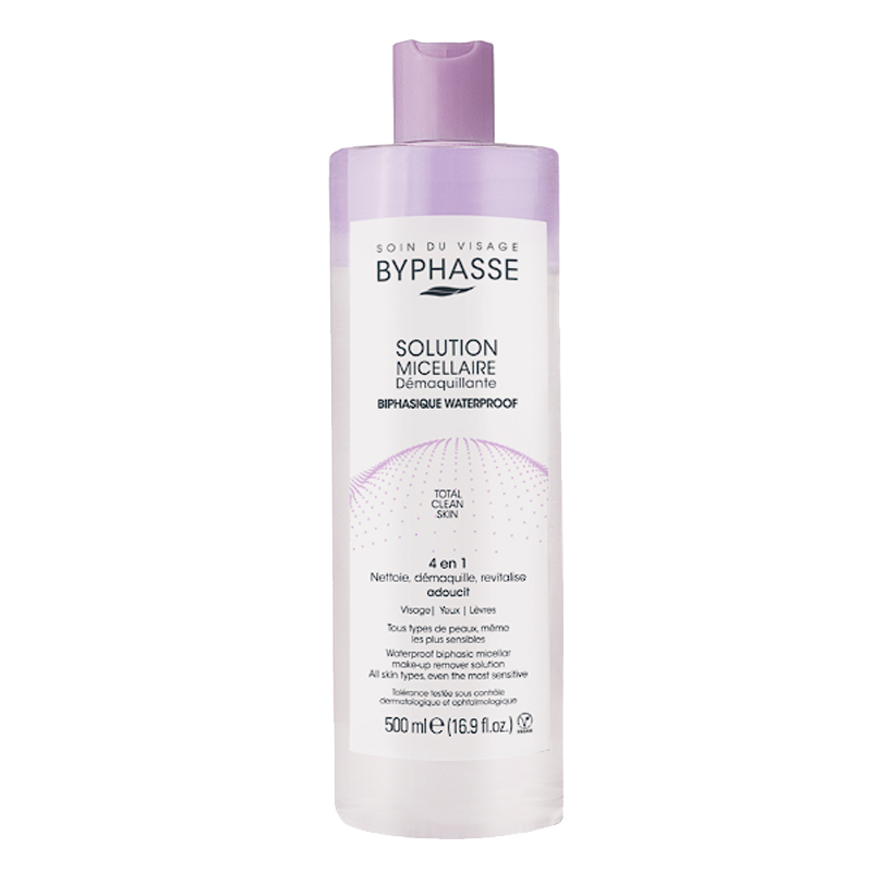 Byphasse Solution Micellaire démaquillante biphasique waterproof 4en1 ...