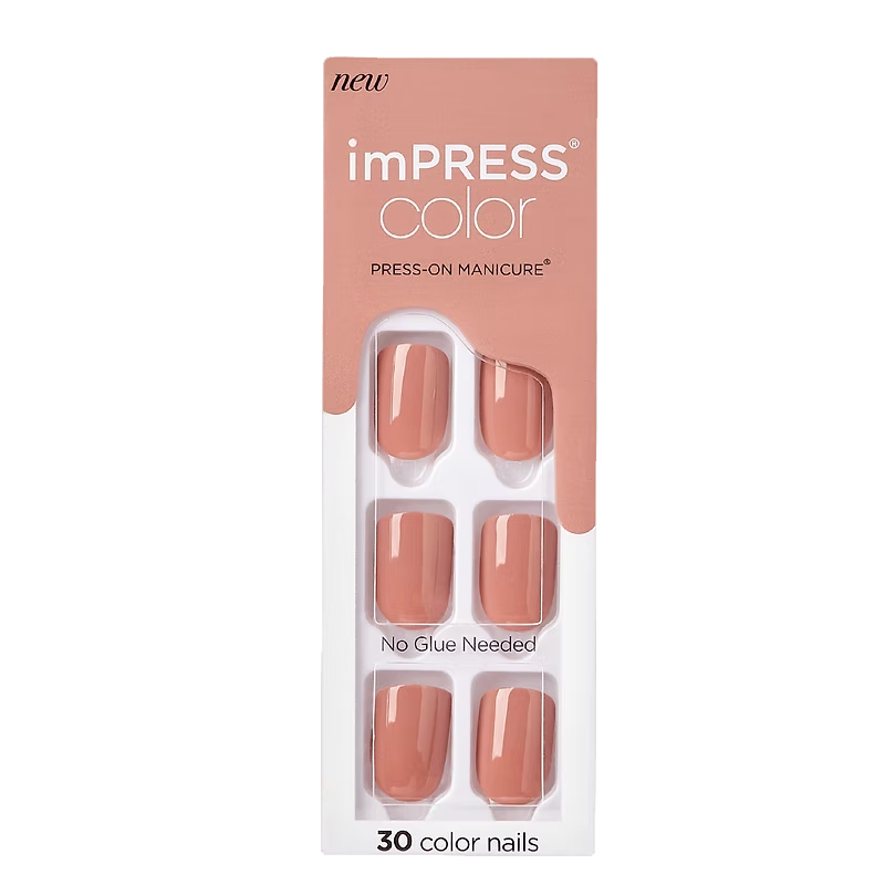 KISS IMPRESS Press-on manicure caramel colors | Younes Coif Tunisie